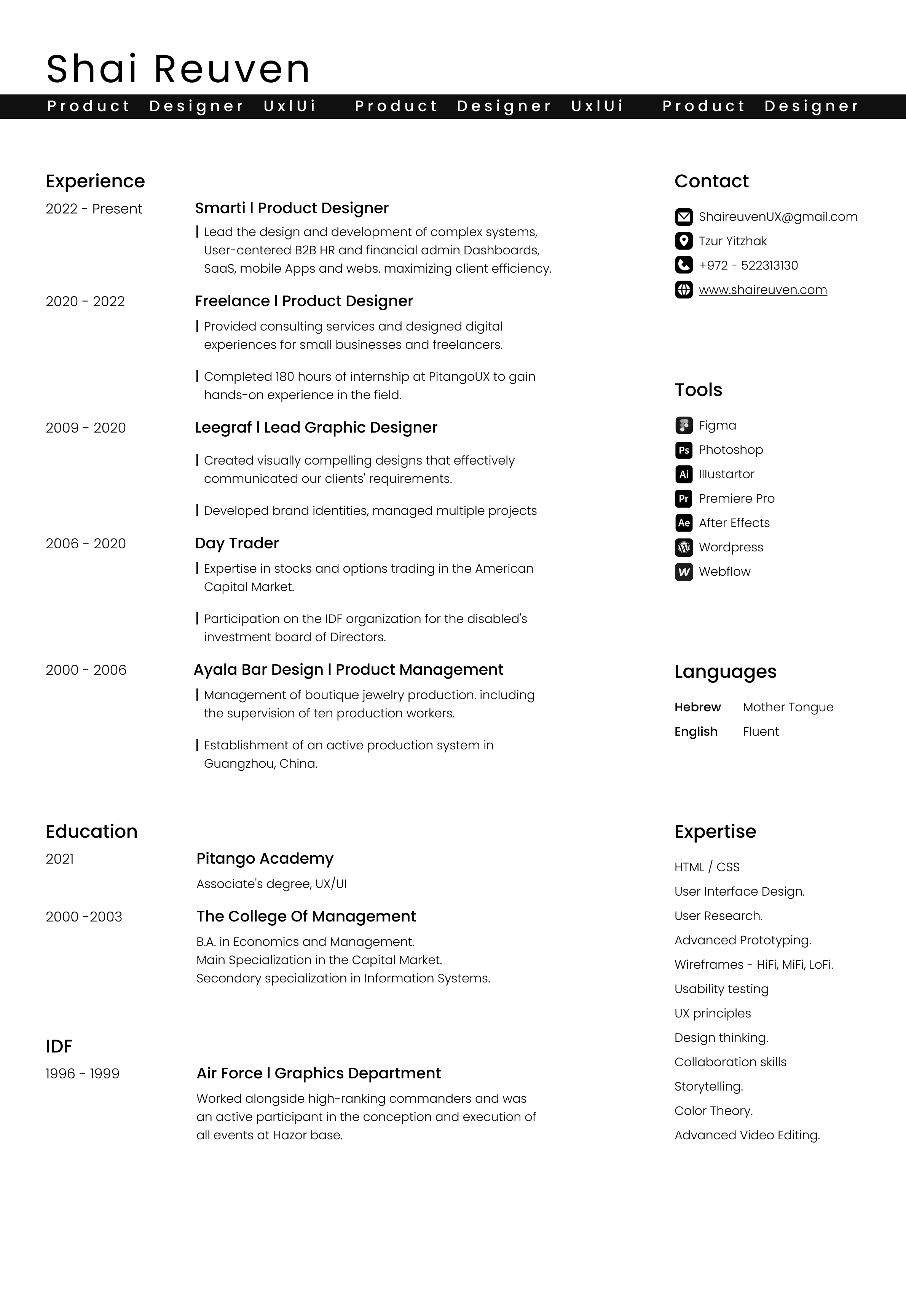 Shai Reuven - Portfolio