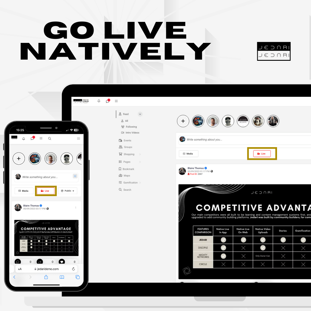 Jedari's Community Features - Create Your Own Custom Community Platform