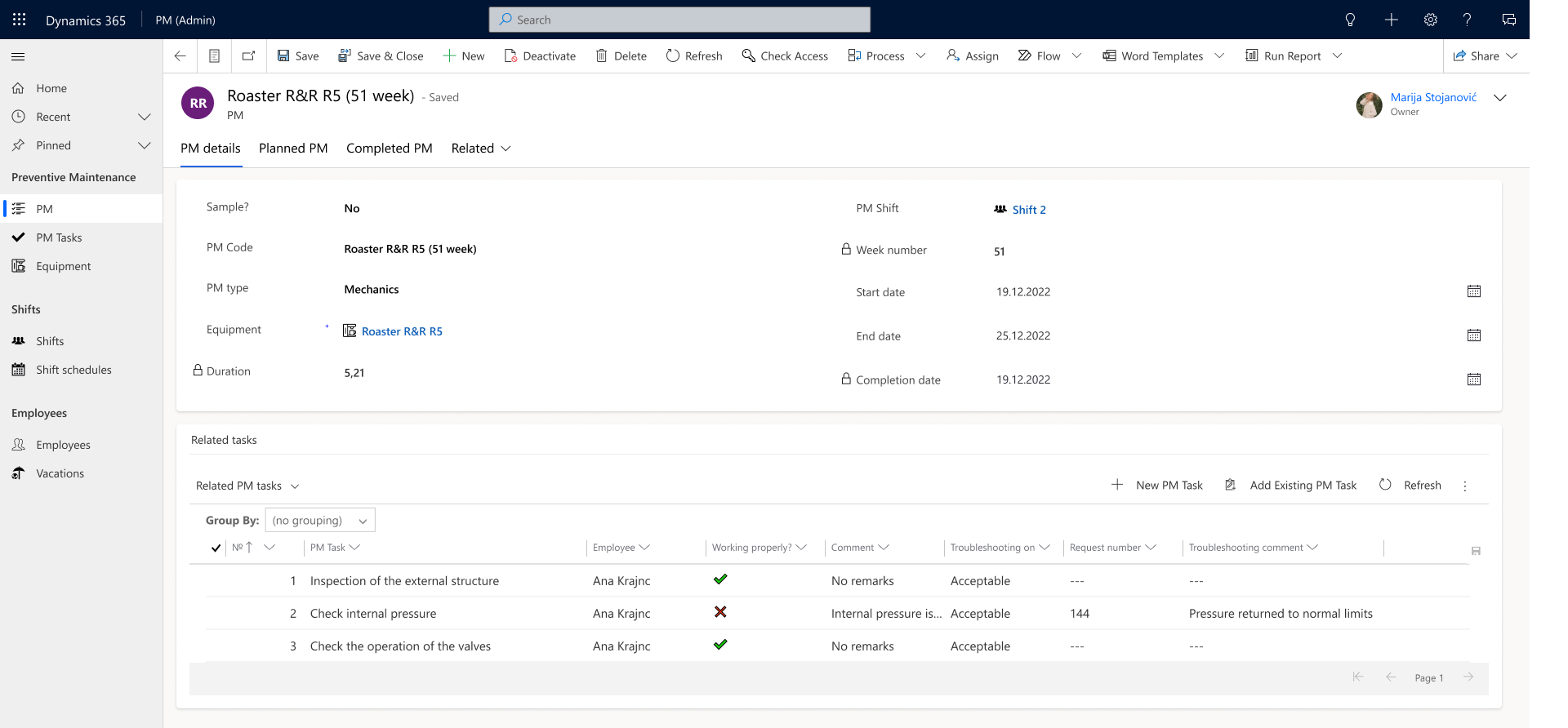 Planned Maintenance (PM) Service