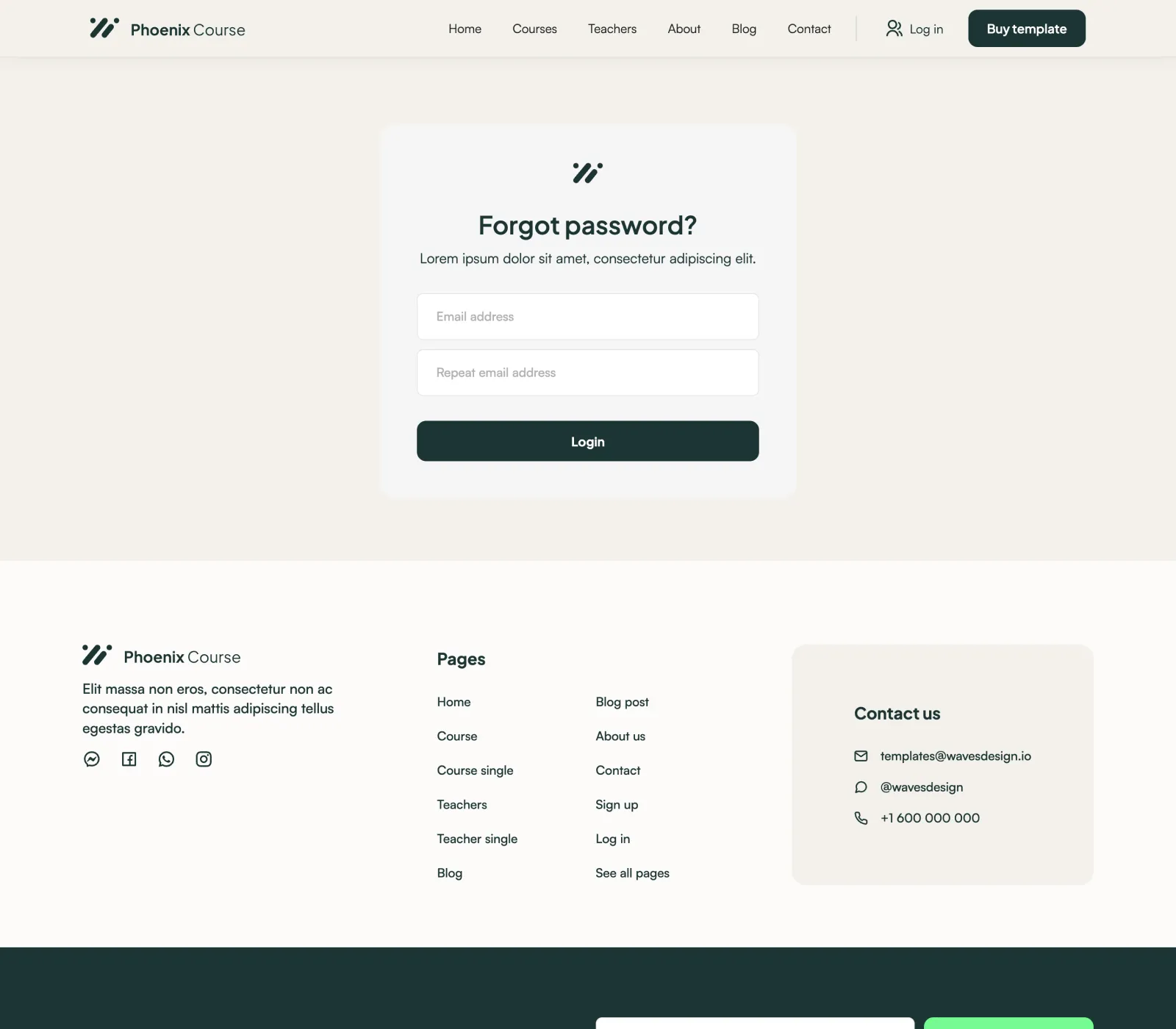 Phoenix Course - Webflow Ecommerce website template