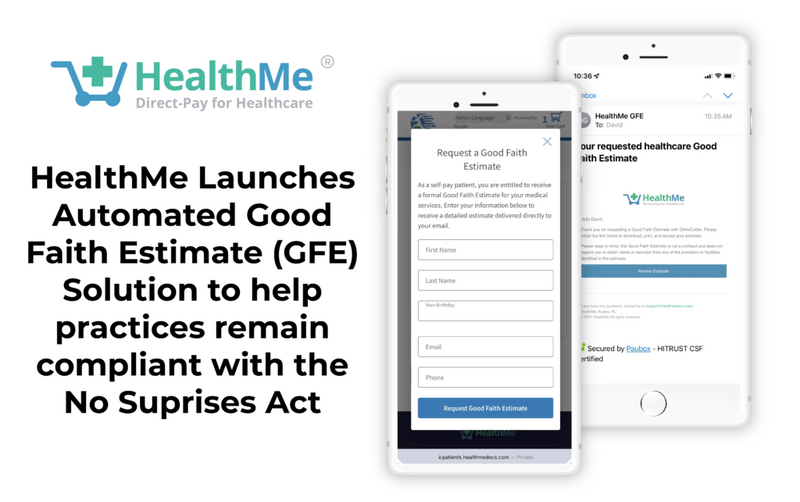 HealthMe | Blog | HealthMe Launches Automated Good Faith Estimate (GFE) Solution
