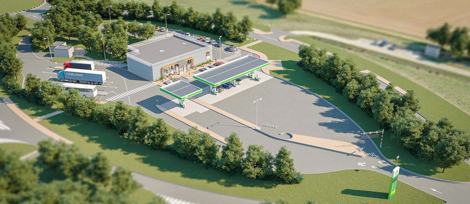 Projet Architecte de Mobilités - Réalisation d’une station-service, boutique et restauration légère