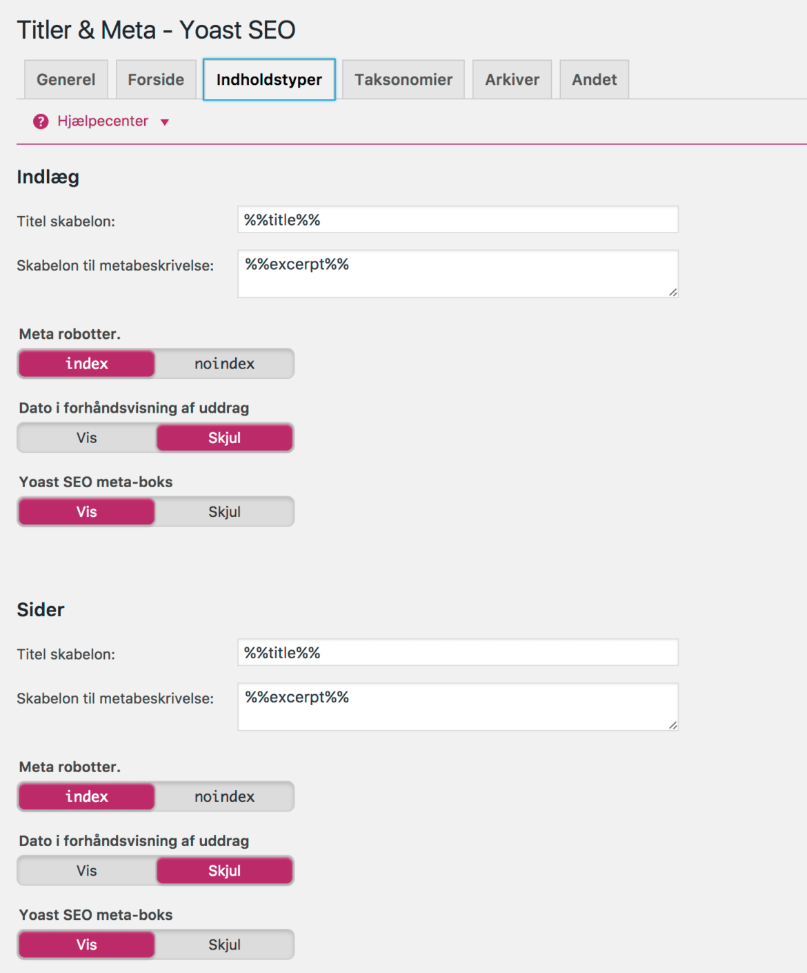 Guide til Yoast SEO plugin til WordPress