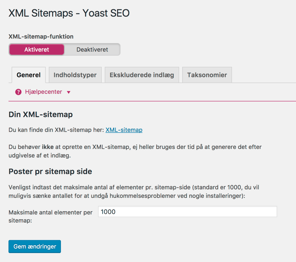 Guide til Yoast SEO plugin til WordPress