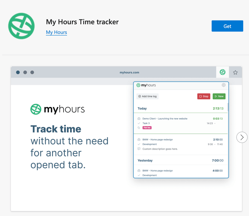 Free Time tracking extension for Chrome, Edge, Firefox, Safari