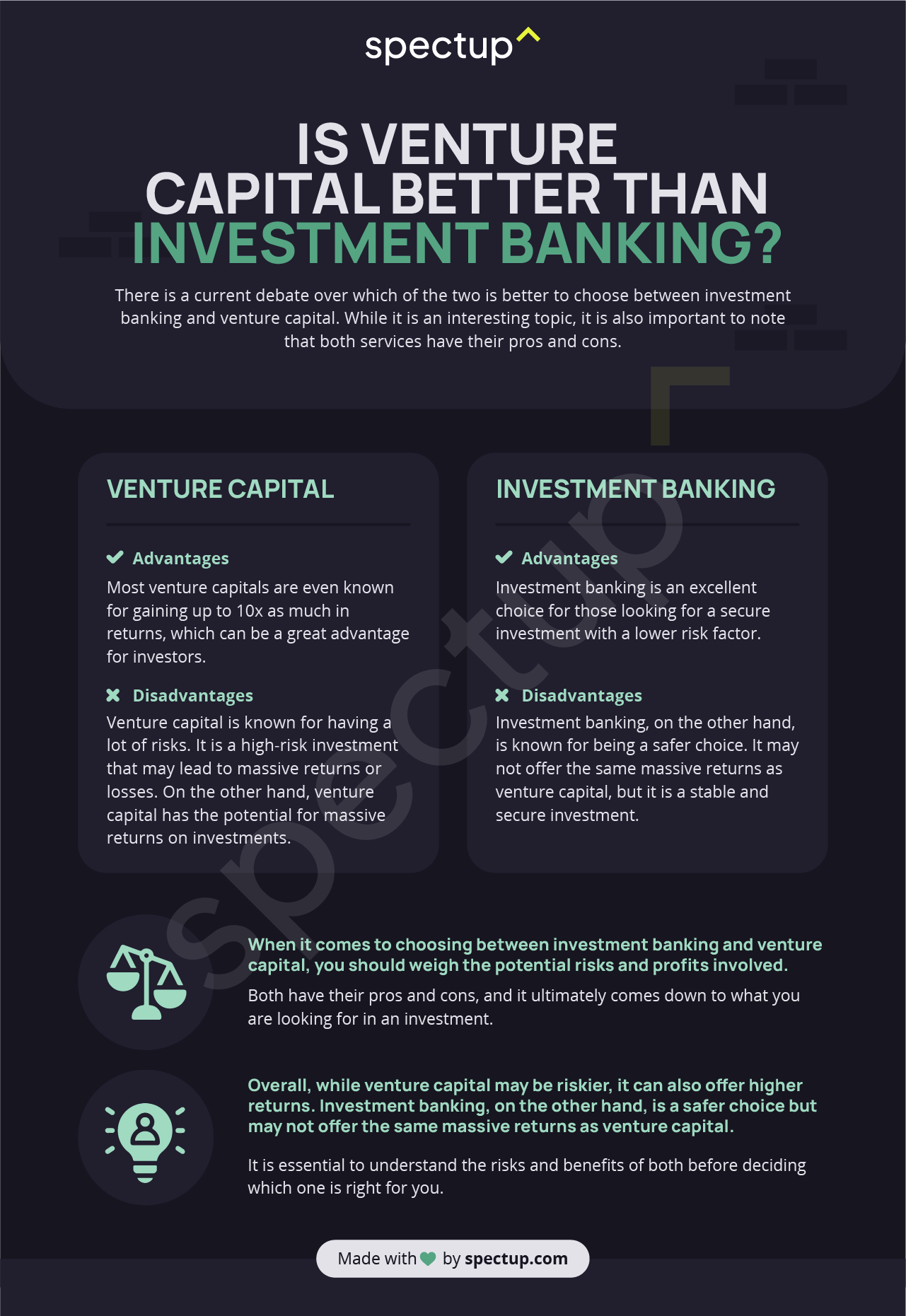 Venture Capital Vs Investment Banking: Key Differences | spectup