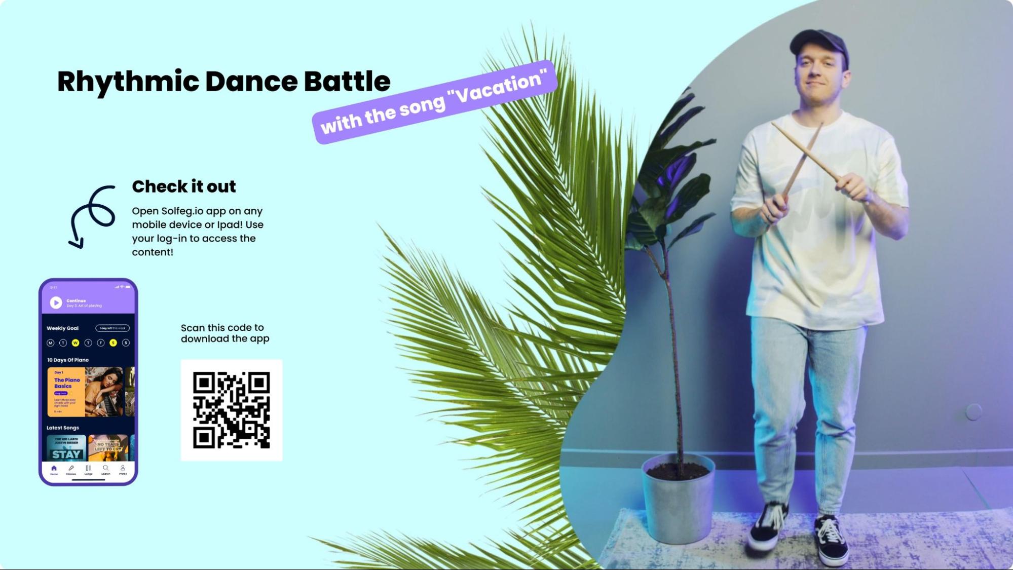 Resources: Rhythmic Dance Battle: Vacation | Solfeg.io