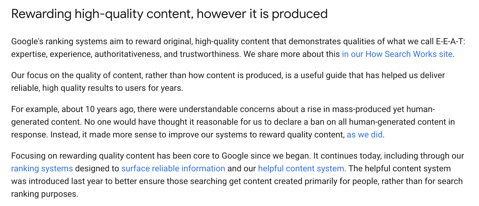 Google's Guidelines on AI-Generated Content (Updated April 2023)
