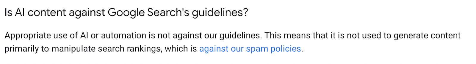 Google's Guidelines on AI-Generated Content (Updated April 2023)
