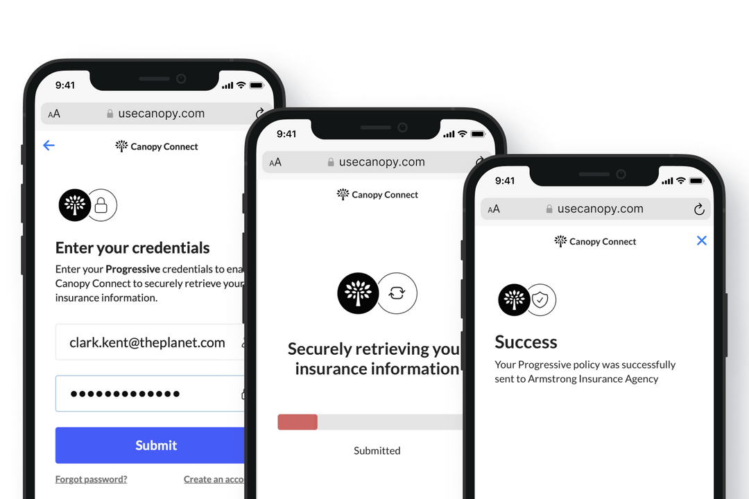 Collect Insurance Policy information | Canopy Connect for Insurance Agents