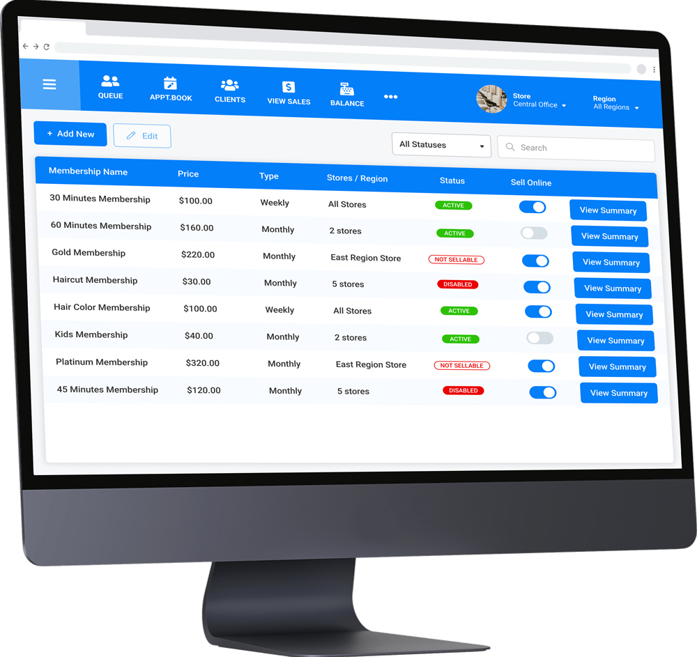 Central Management | SalonUltimate