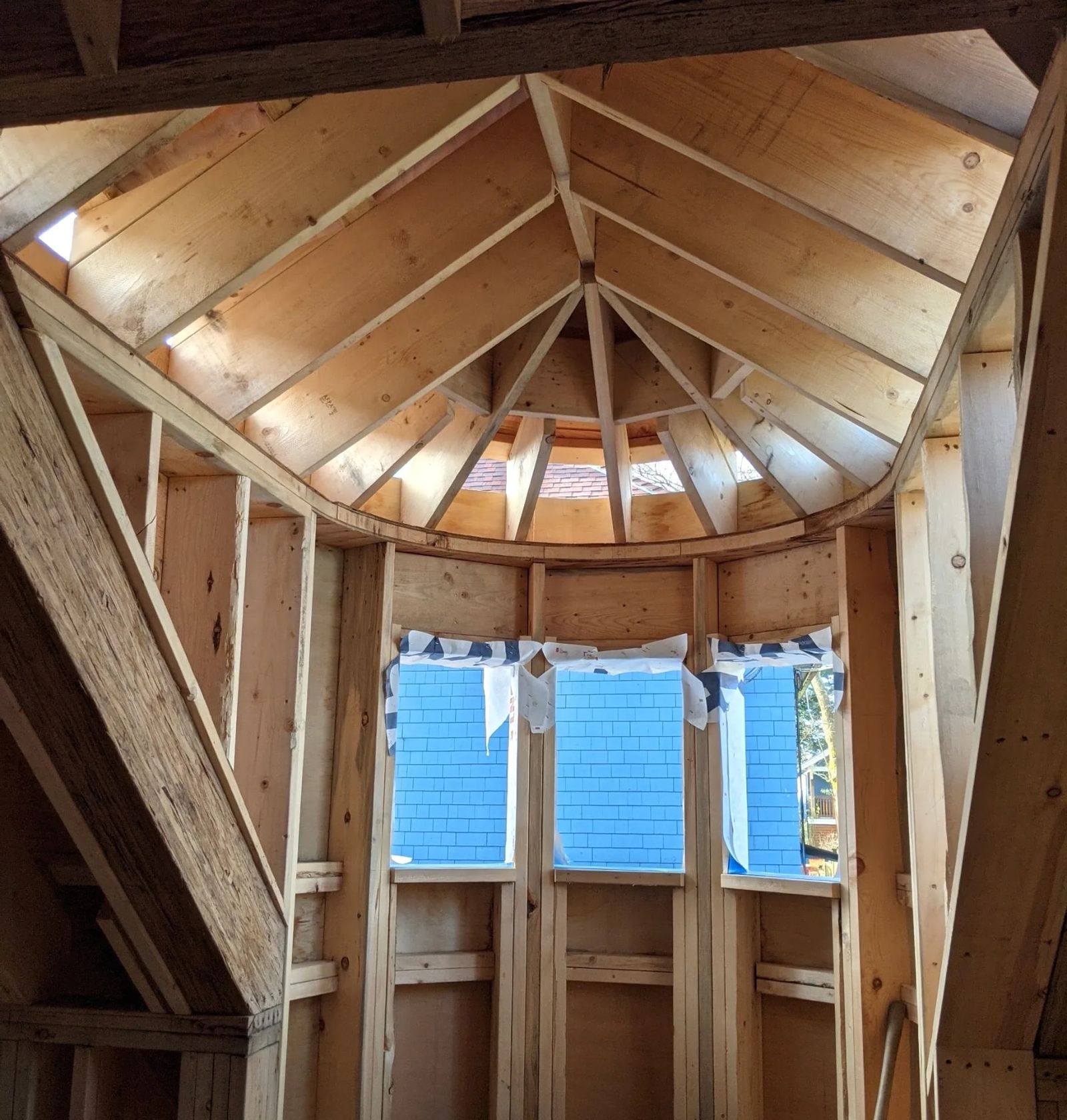 Custom Curved Dormer Inspired by Gingerbread Turrets