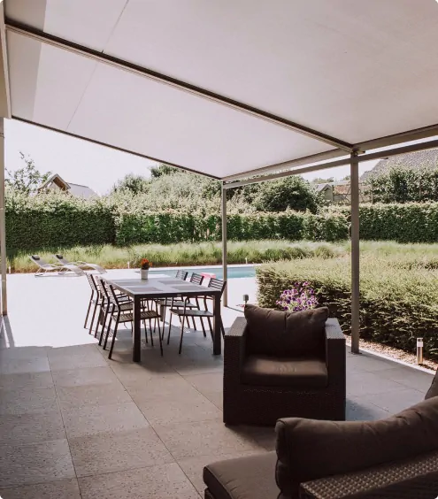 VELANI – pergola s látkovou střechou | šenk PSO