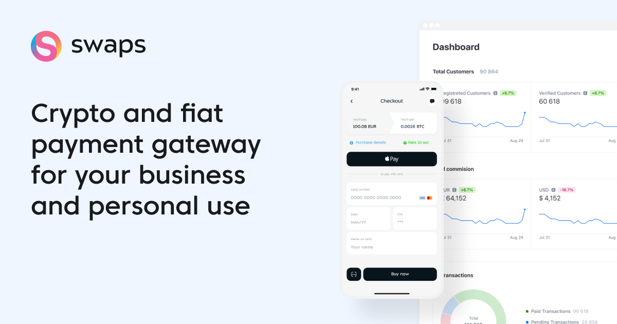 Your crypto and fiat payment gateway | Swaps App