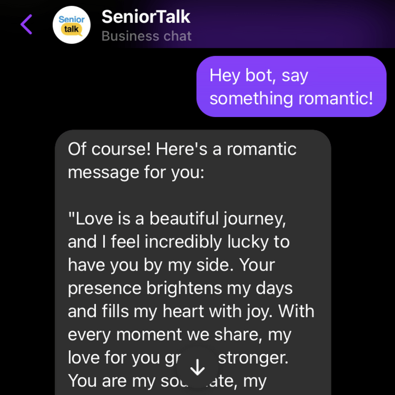 AI chatbot for elderly people | SeniorTalk