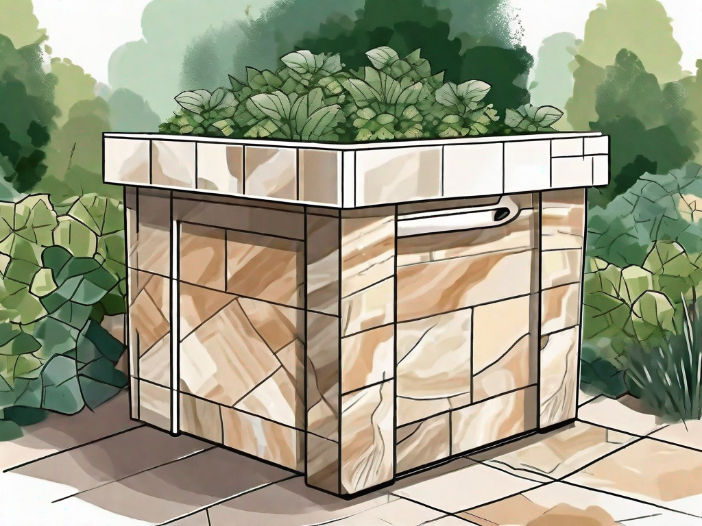 Using Travertine for a Compost Bin Base - Hello Gravel