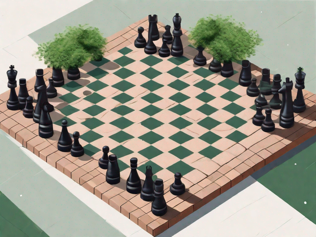 Creating a DIY Outdoor Chess or Checkerboard Area with Brick Chips ...