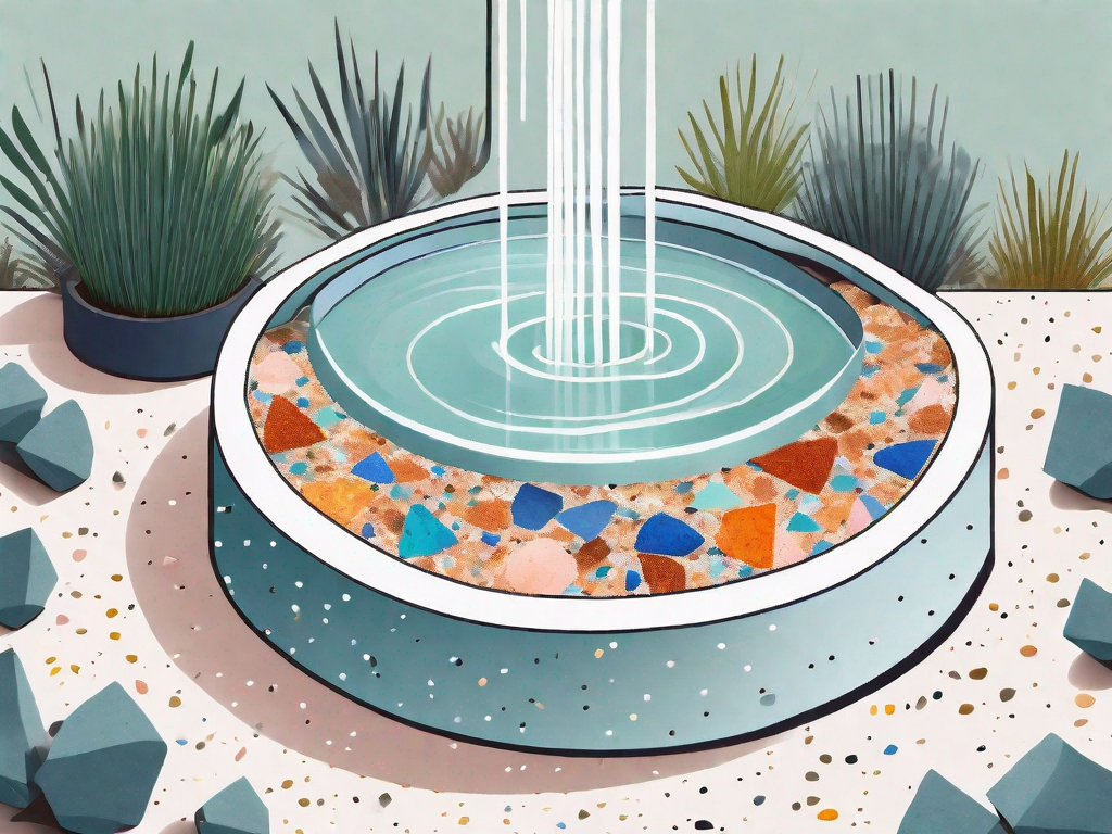 Using Terrazzo Chips for Water Feature Edging - Hello Gravel