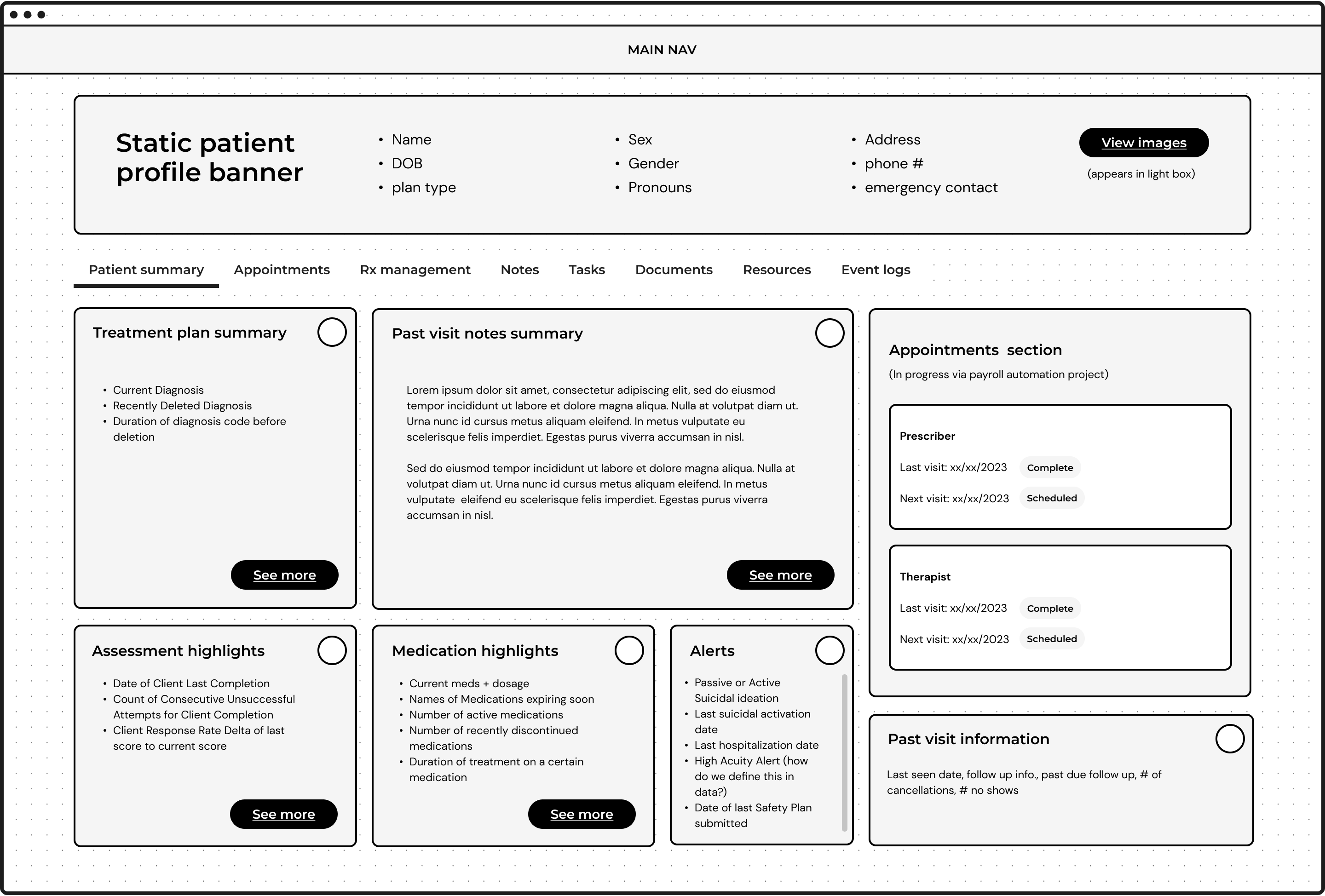 Patient Chart Redesign