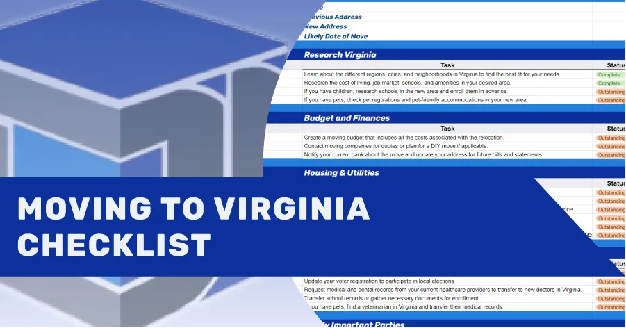 The Ultimate Moving to Virginia Checklist (+ Template)