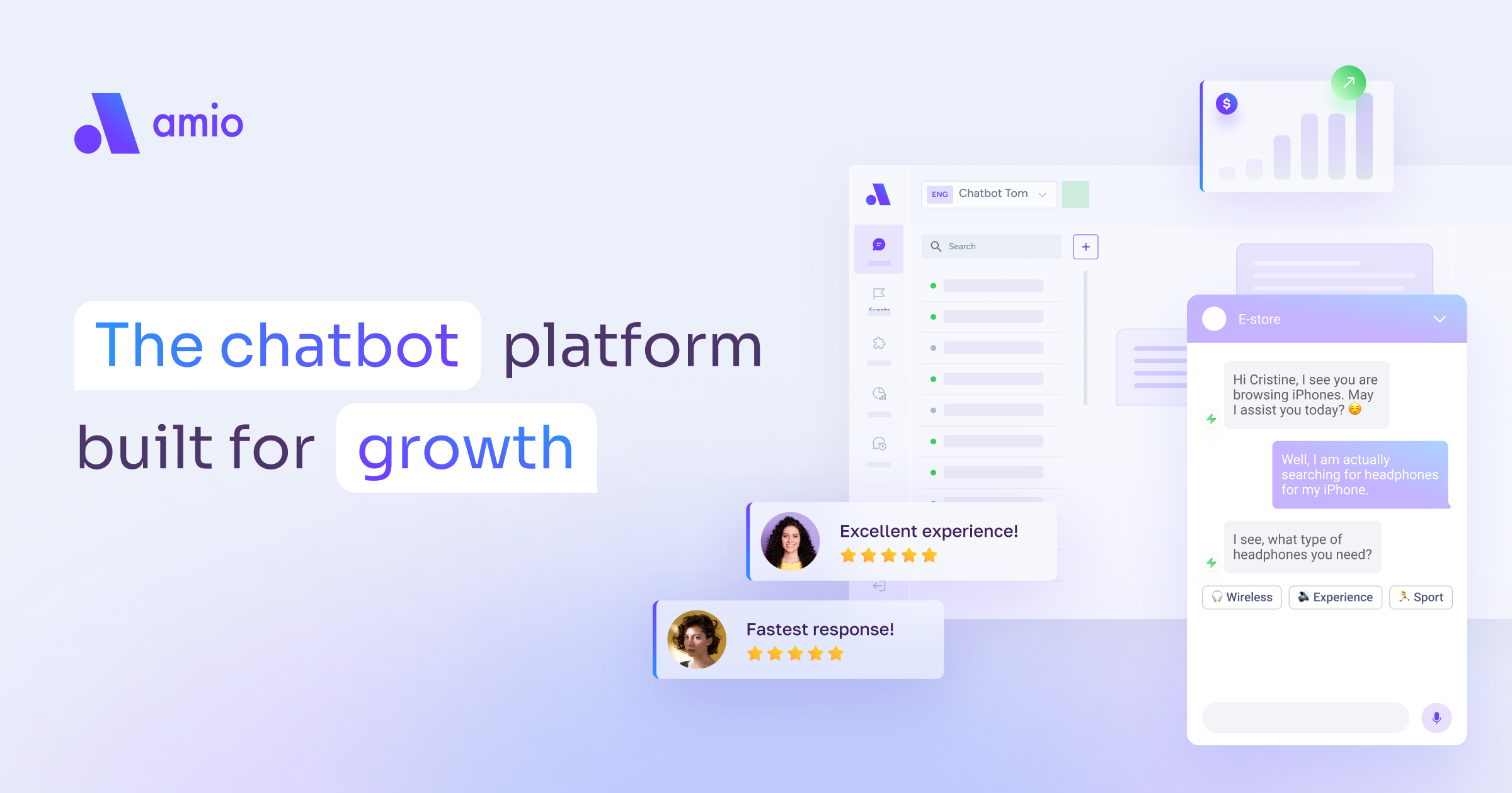 Amio | The chatbot platform built for growth