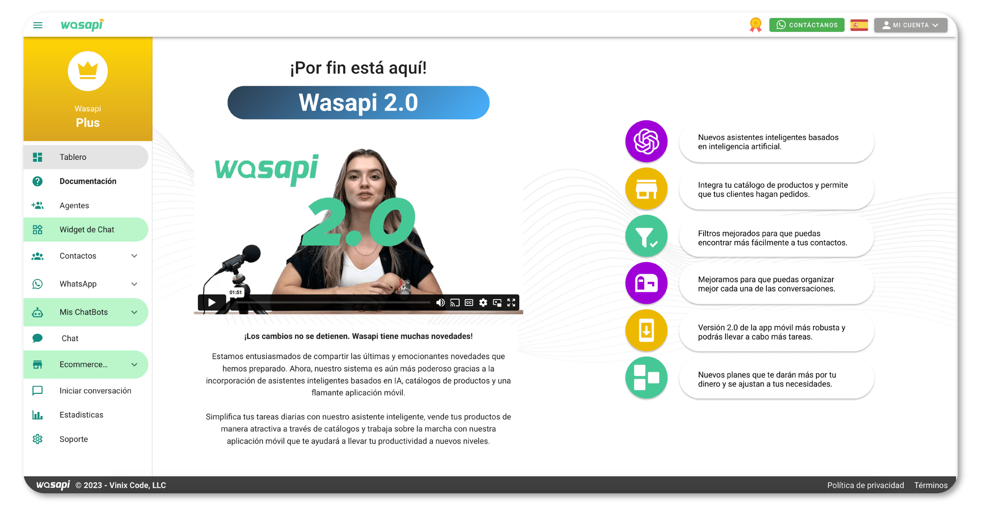 Nosotros | Wasapi | WhatsApp con Superpoderes
