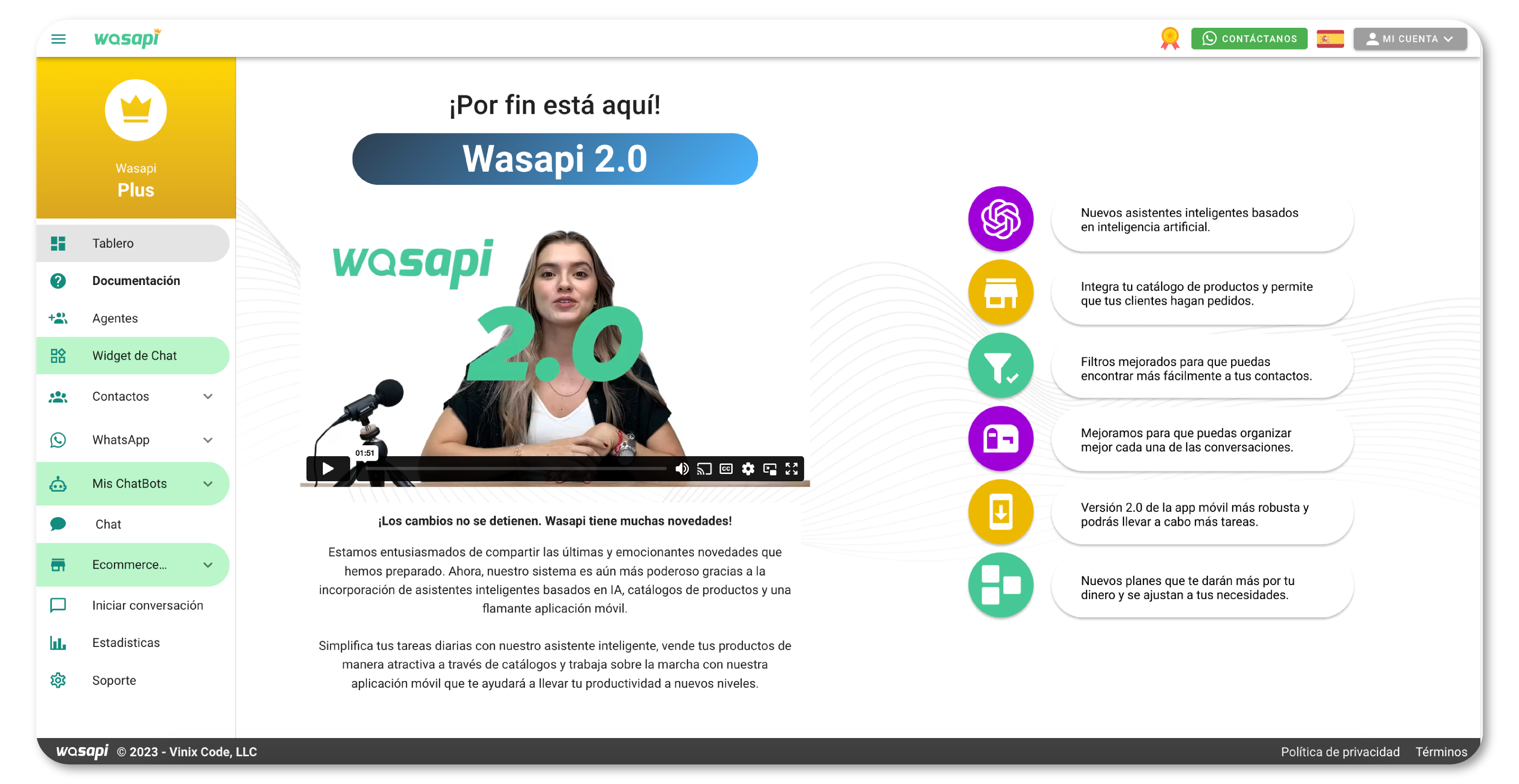 Nosotros | Wasapi | WhatsApp con Superpoderes