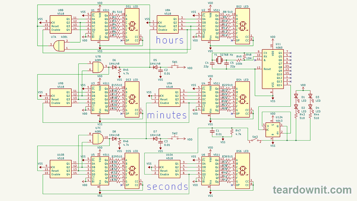 DIY old-school electronic clock | teardownit | Hackaday.io