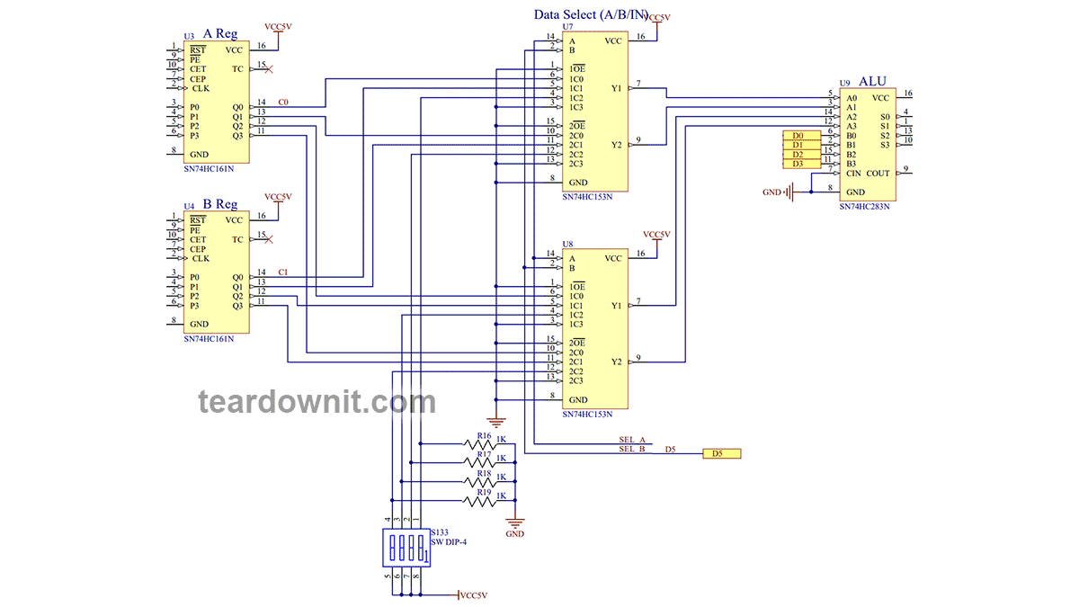 DIY 4-bit CPU | teardownit | Hackaday.io