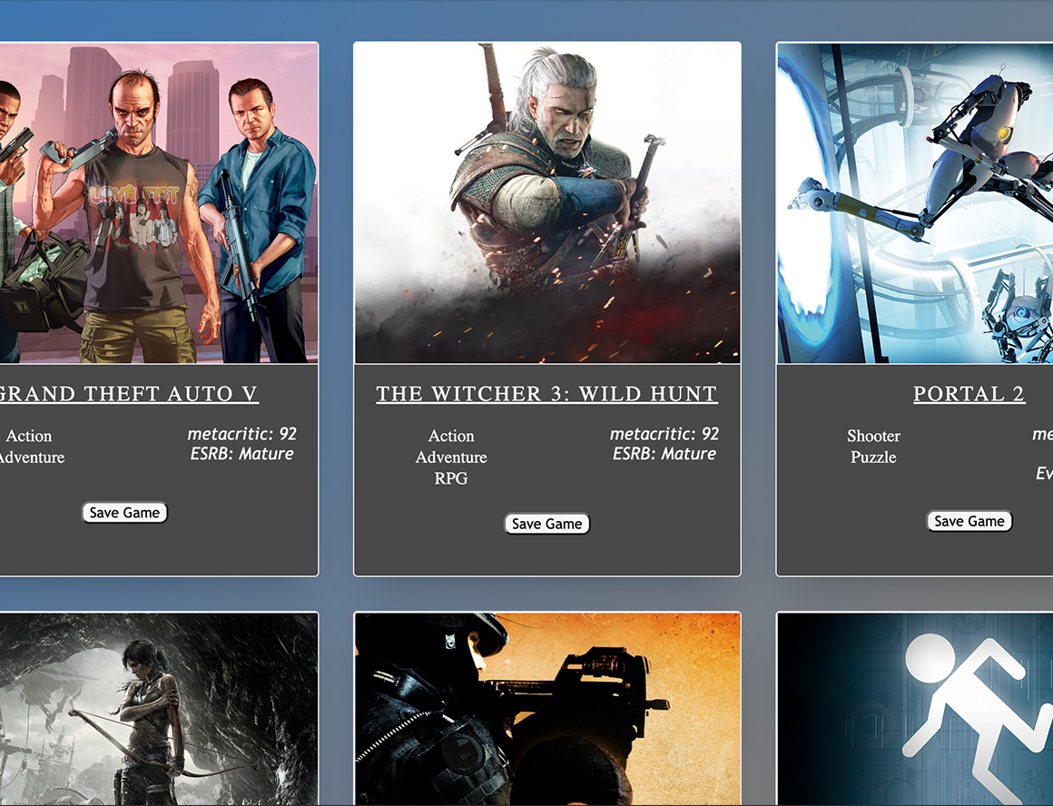 Gaben's Games - Colorfolio X - Webflow Ecommerce website template
