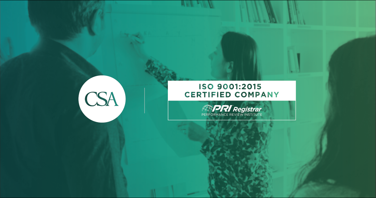 CSA receives accreditation for ISO 9001:2015