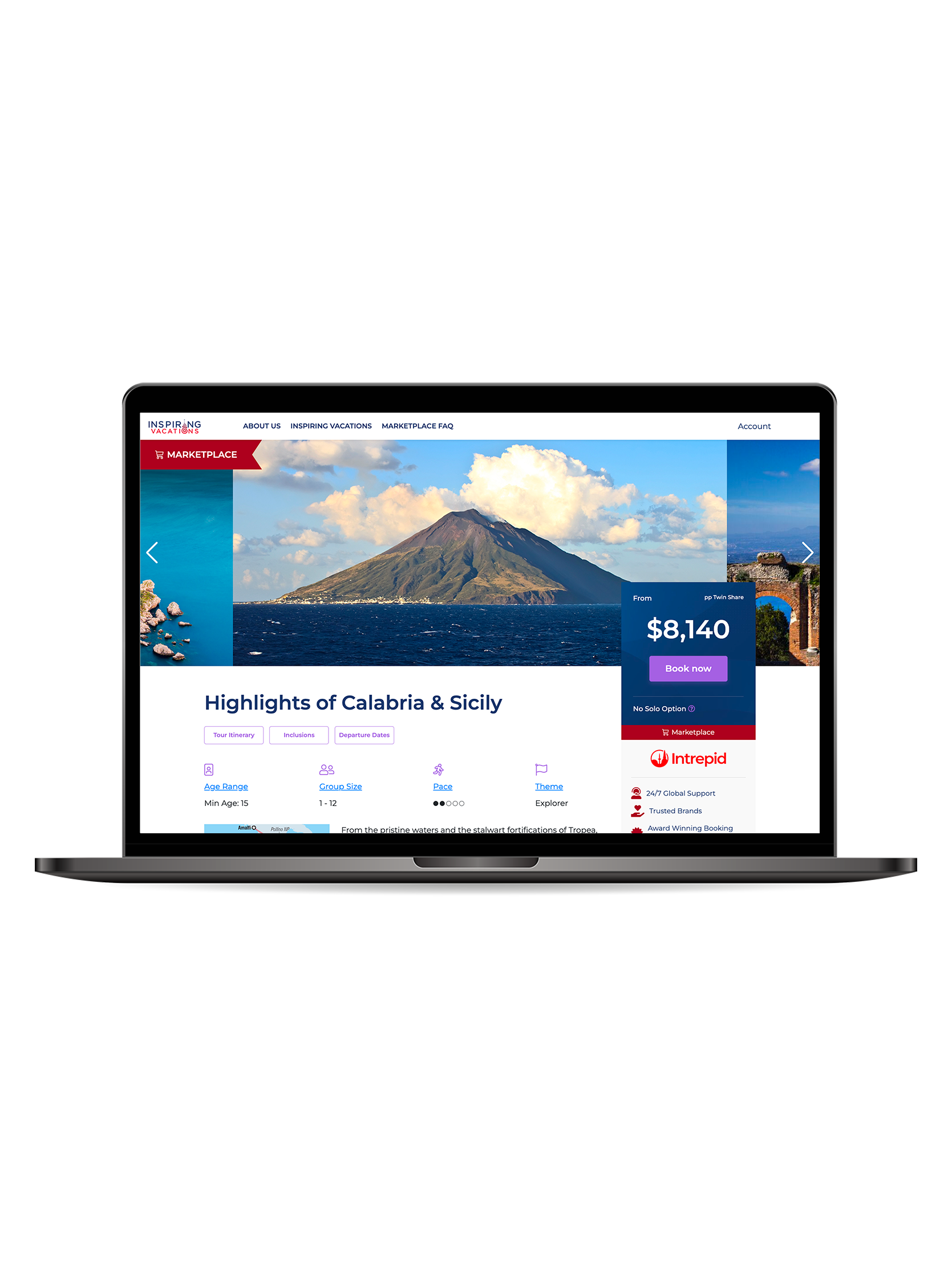 Inspiring Vacations | CodeMode Portfolio - Australian Software Development Company