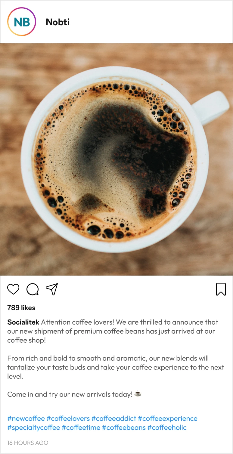 Social Media Examples - Nobti