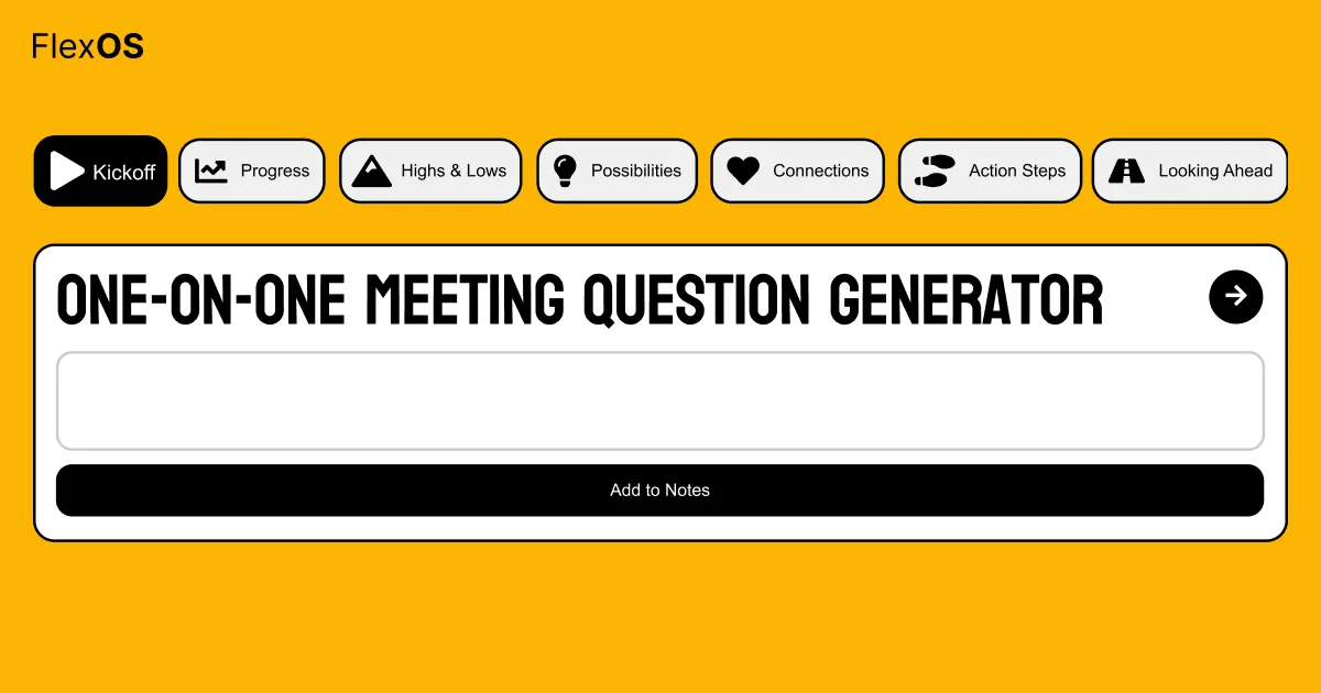 FlexOS | Best One-on-One Questions for Impactful Conversations