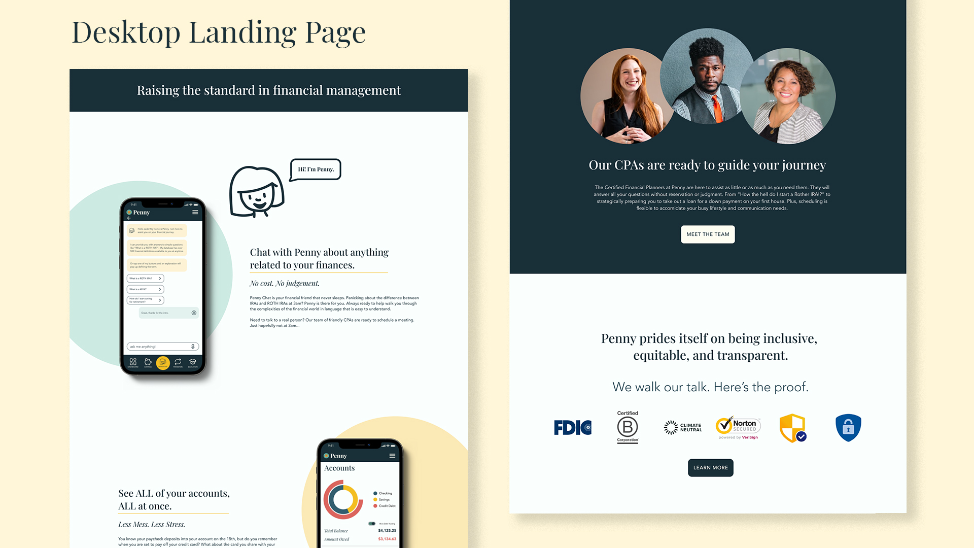 Penny Financial App by Greta Rose Heller — Graphic Design