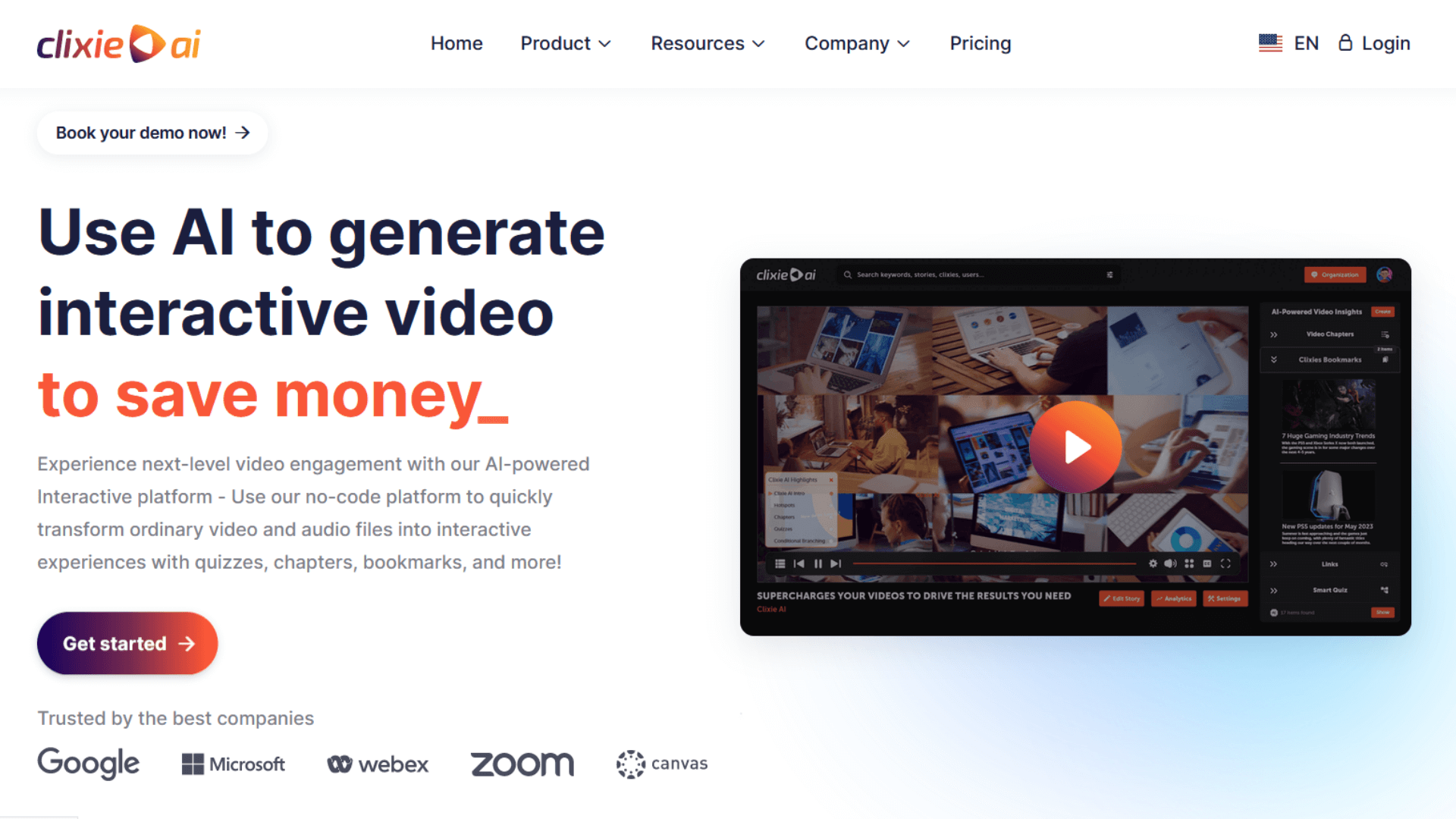 Features - Clixie.ai No-code Interactive Video Platform