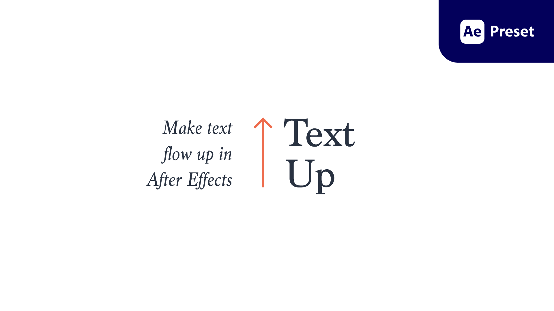 How to make text flow up in After Effects
