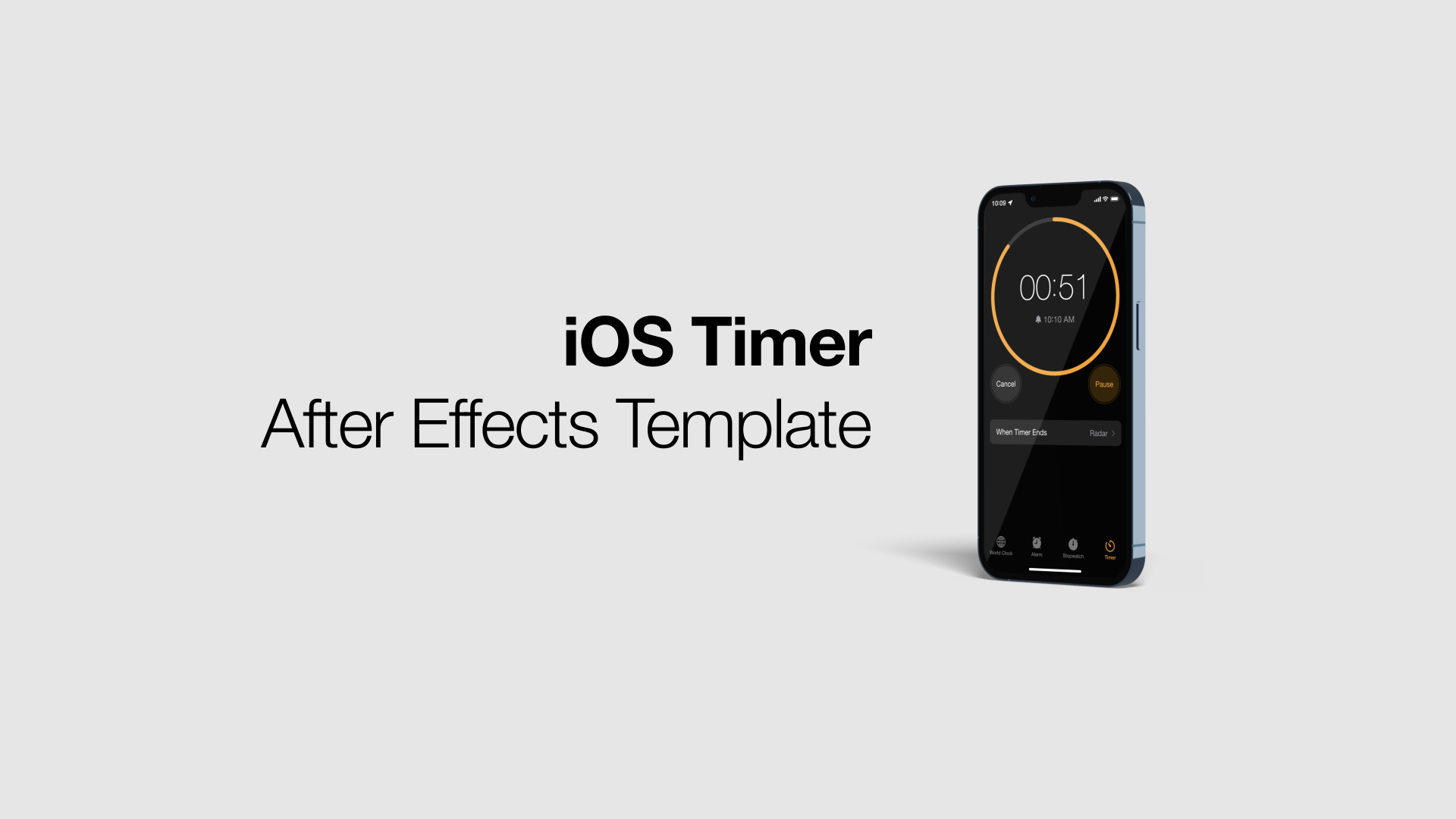 Free iOS Timer After Effects template