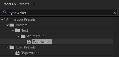 How to use the Typewriter preset in After Effects | AE Screens
