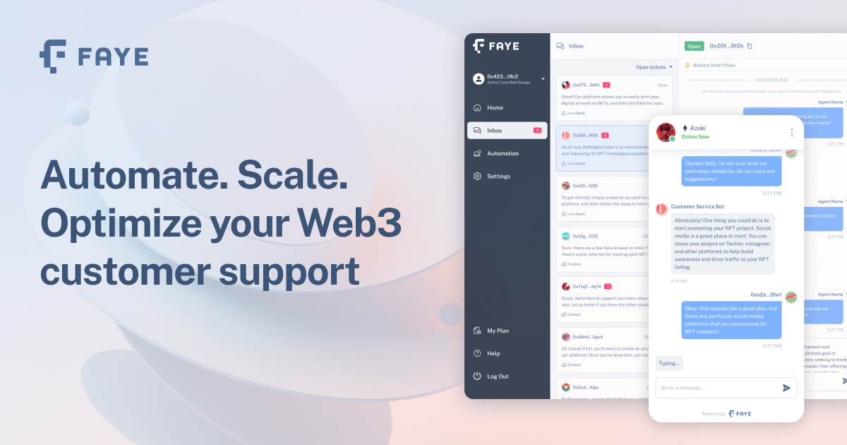 Faye - Web3 Customer Success Helpdesk