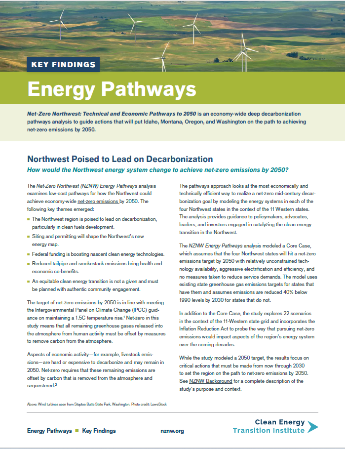 Energy Pathways | Net-Zero Northwest