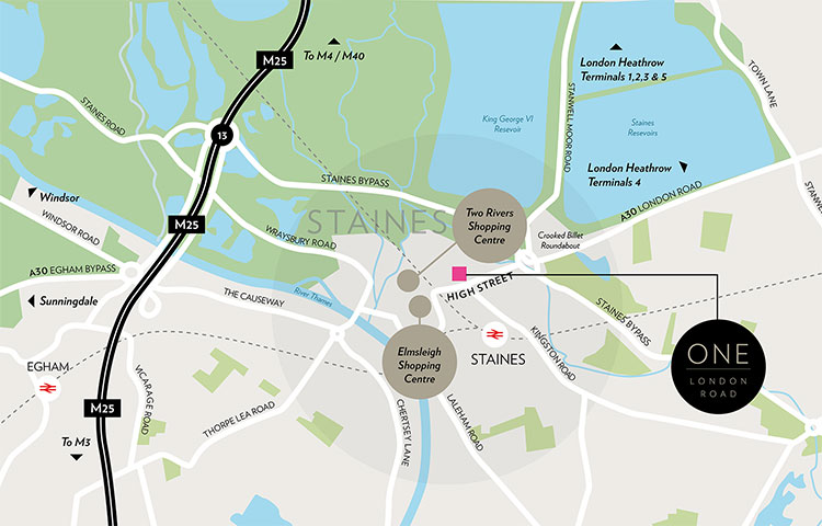 One London Road, Staines