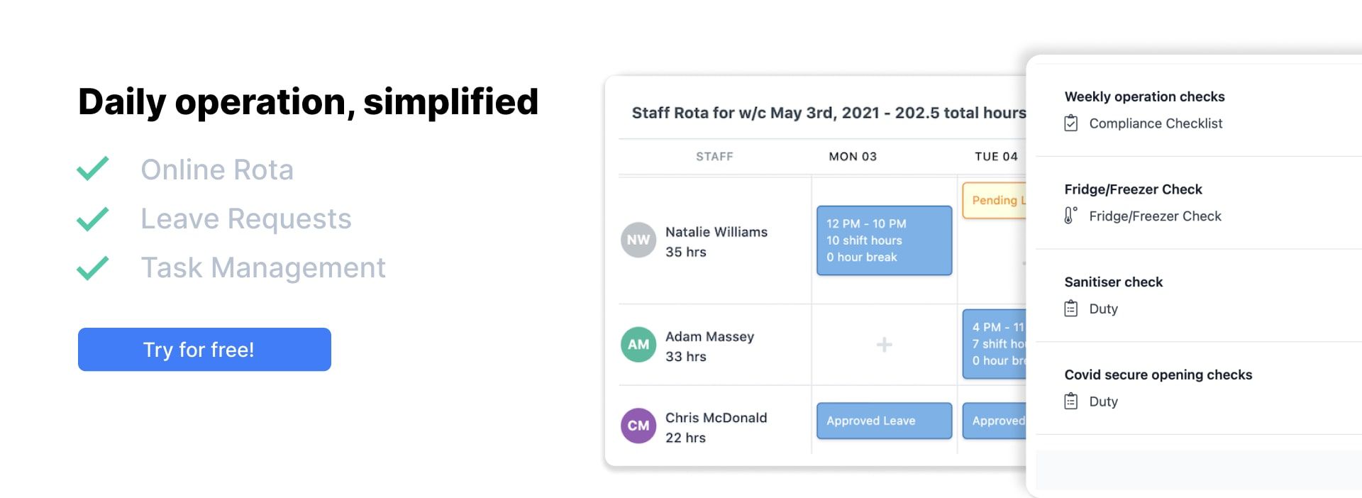 How to make a fair rota using Hopsy's online rota creator
