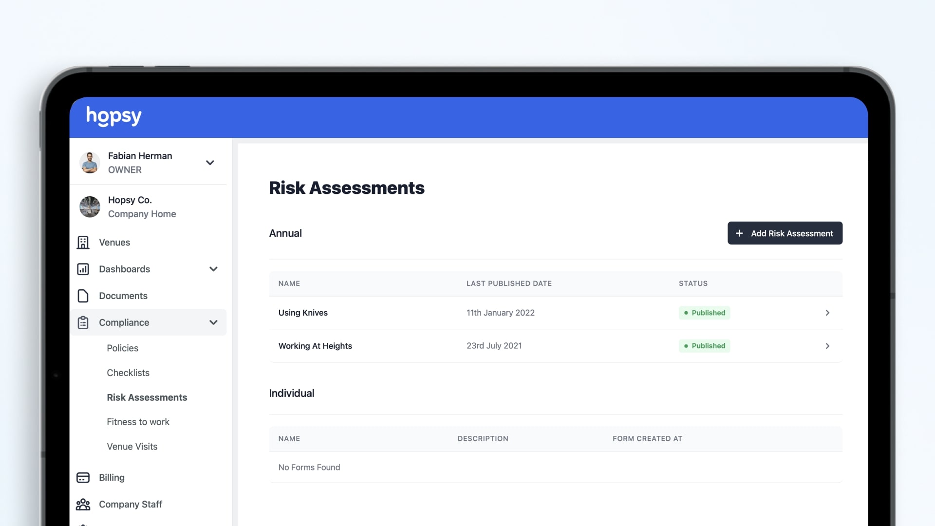 Pub Risk Assessment Solutions