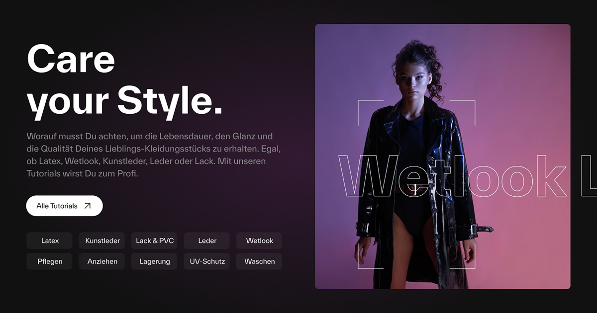 Care your Style / Latex, Lack, PVC und mehr | beGloss Academy