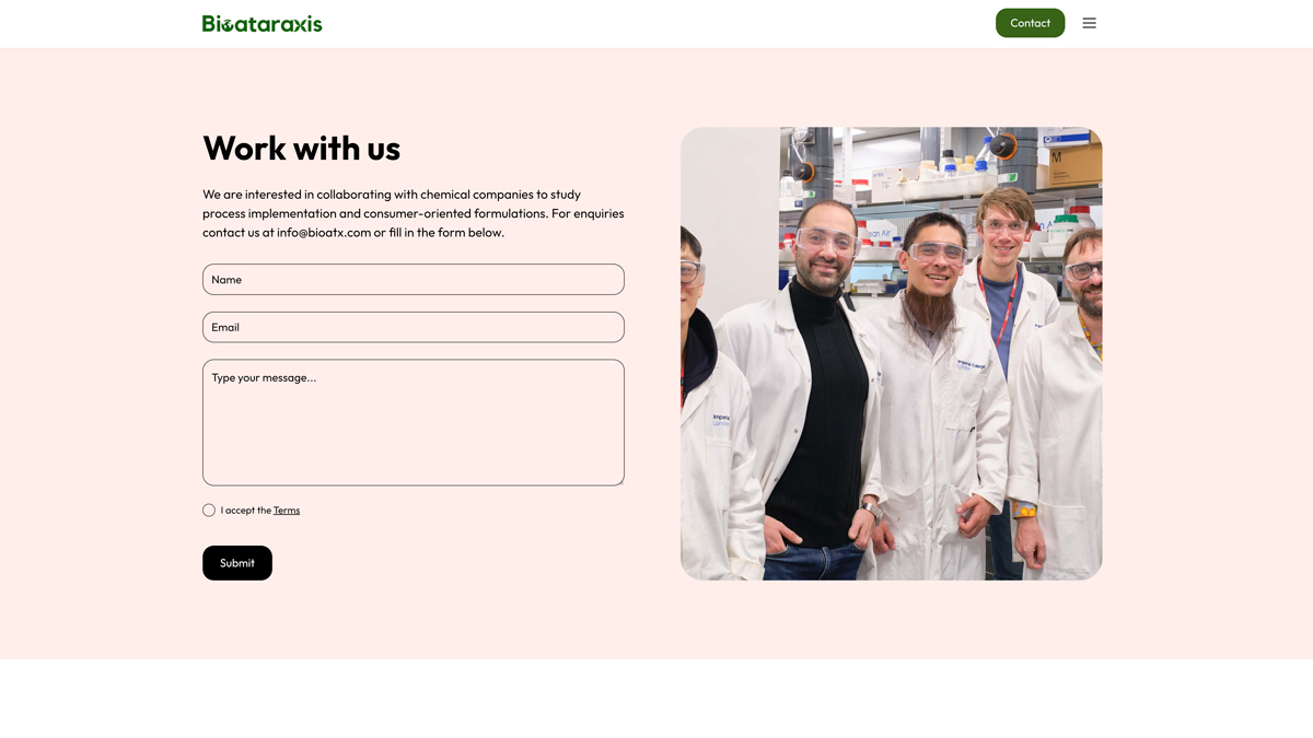 Bioataraxis | Work with us