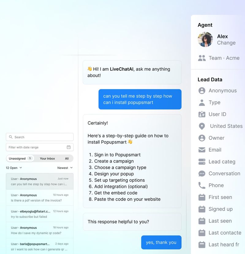 AI Bot & Live Chat Software - LiveChatAI