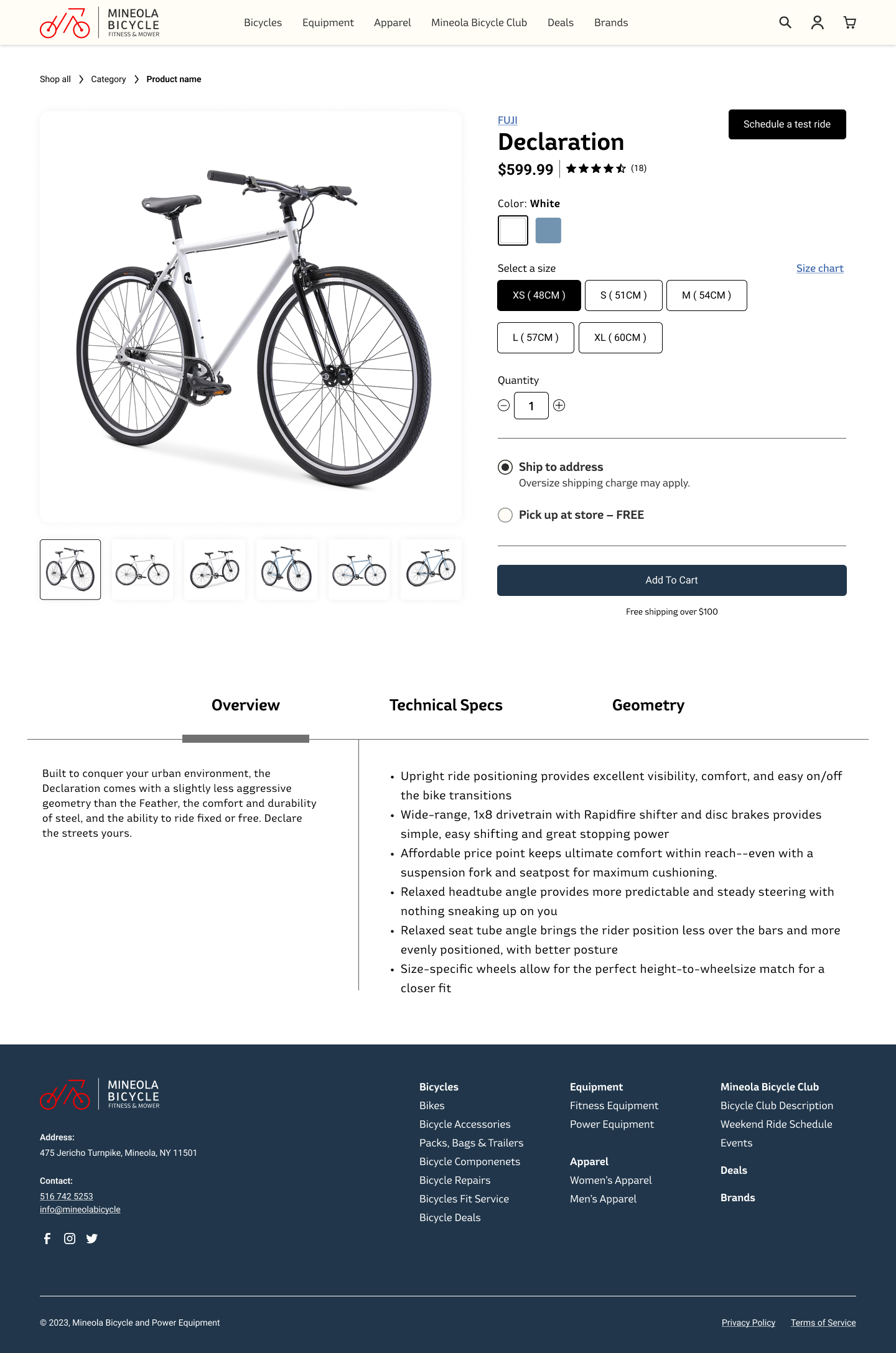 Mineola Bicycle Case Study