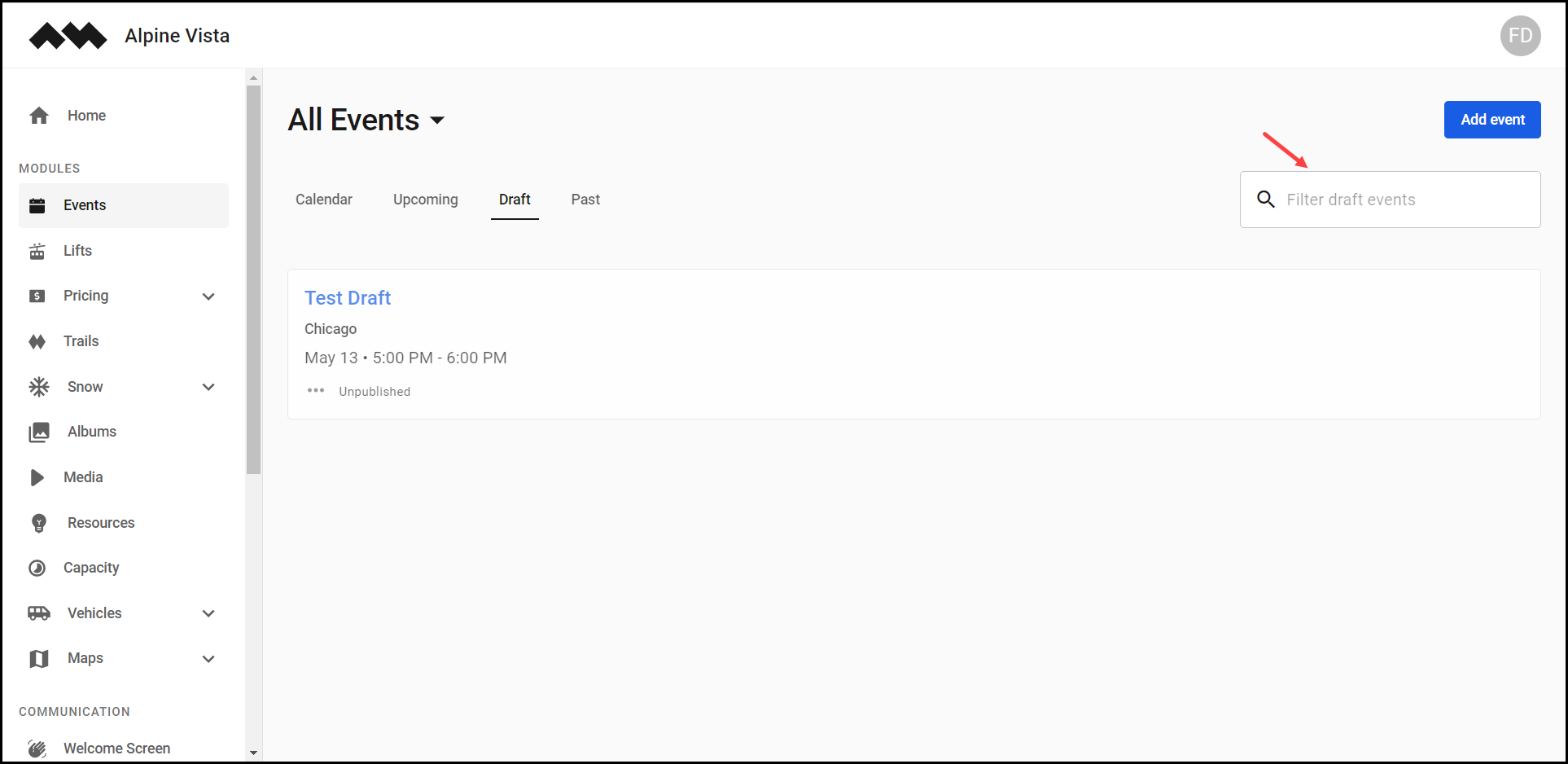 How to Access Draft Events?