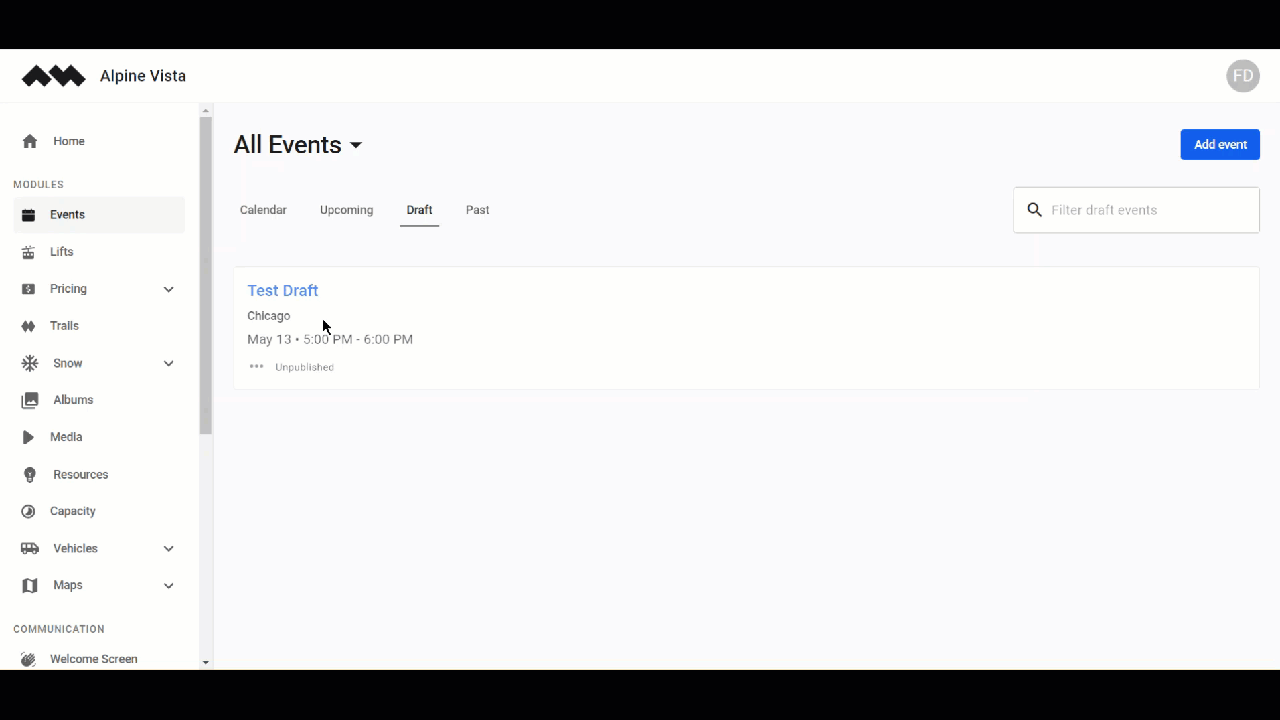 How to Access Draft Events?